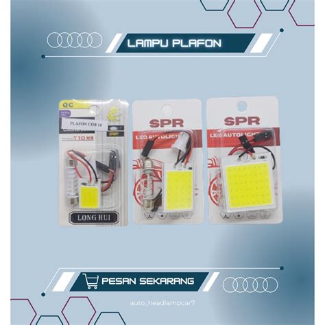 Jual Lampu Led Plafon Kabin Mobil Plasma Mata Led Cob Putih Terang Shopee Indonesia