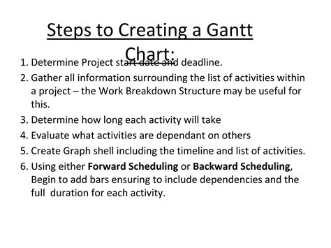 Unit 3 Project Scheduling Gantt Chartpptx