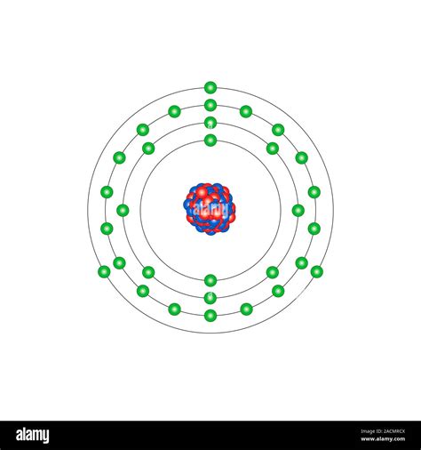 Gallium Ga Diagram Of The Nuclear Composition And Electron Configuration Of An Atom Of