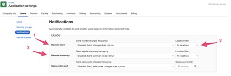 Configuring Notifications In My Finale Account Finale Inventory