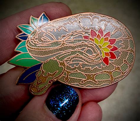 Ball Python Snake Metal Enamel Lapel Pin Coral Glow Spider Etsy