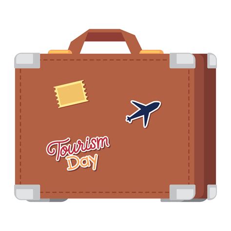Travel Suitcase With Stickers 11263318 Vector Art At Vecteezy