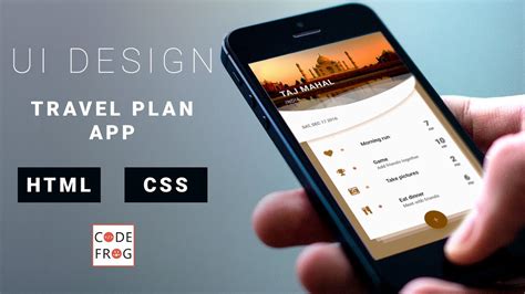 Mobile App Ui Design Tutorial Travel Plan Card Html Css Speed