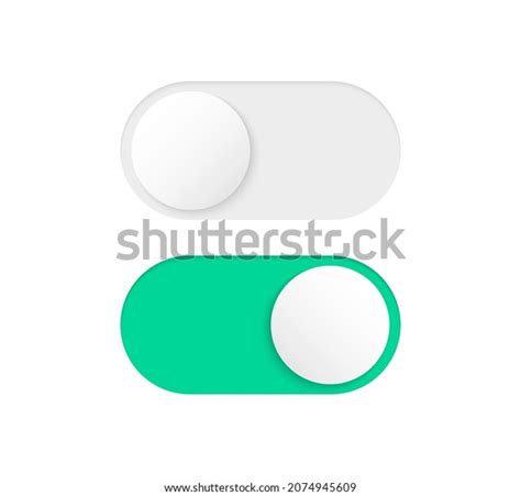 On Off Toggle Switch Slider Buttons Stock Vector Royalty Free 2074945609 Shutterstock