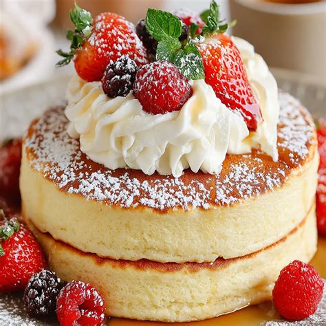 Fluffy Japanese Soufflé Pancakes Easy Recipe