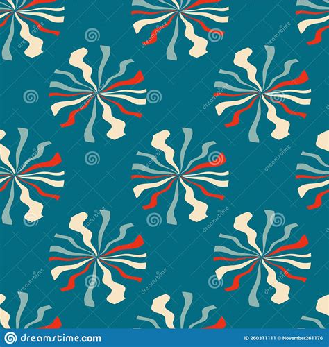 Ultramodern Sun Rays Round Shapes Seamless Pattern Perfect Abstract Print For Tee Textile And