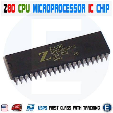 Zilog Z80 Z 80 Cpu Chip Z0840004psc Microprocessor Dip 40 Refurbished Eelectronicparts