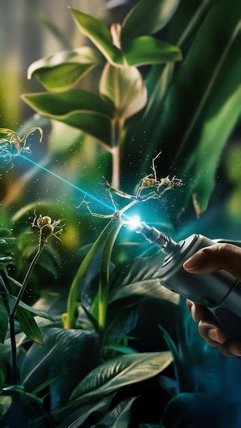 View In Closeup Of Concept Pesticide Application Premium Ai Generated