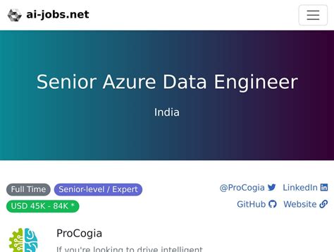 Hiring Senior Azure Data Engineer In India Raimljobs