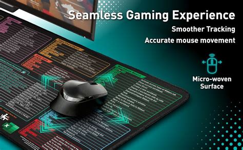 Pixiecube Excel Shortcut Keys Mouse Pad Extended Large Xxl Cheat Sheet Gaming