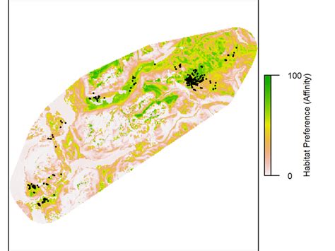 Habitat Preference Map Ie Resource Selection Function Rsf Derived