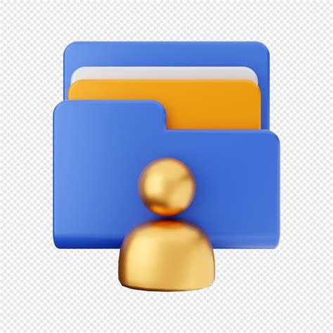 premium psd 3d folder data file storage icon illustration
