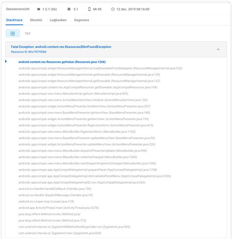 Fatal Exception Ntentresresourcesnotfoundexception