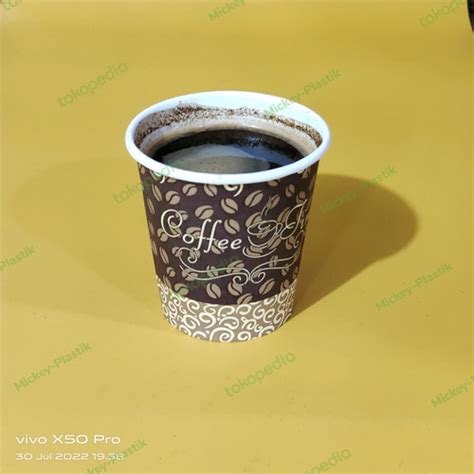 Jual Gelas Kopi Bahan Kertas Panas Gelas Paper Cup Oz Oz Isi Pc Oz Kopi