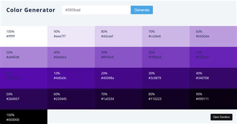 Color Palette Generator Codesandbox