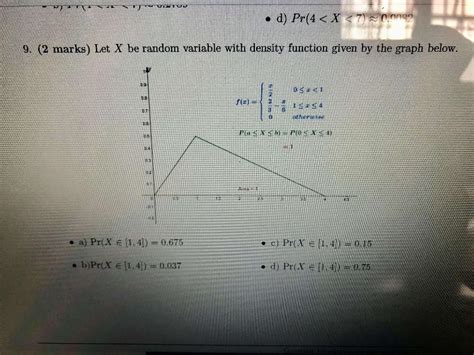 Solved Let X Be Random Variable With Density Function Given Chegg