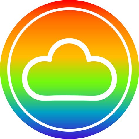 Weather Cloud Circular In Rainbow Spectrum 10691267 Vector Art At Vecteezy