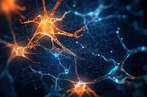 Science And Medicine Abstraction With Neurons Transmitting Synapse