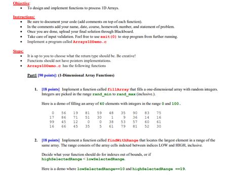 Solved Objective To Design And Implement Functions To