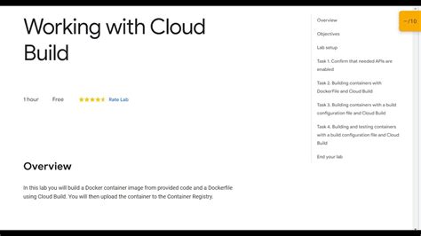 working with cloud build qwiklab youtube