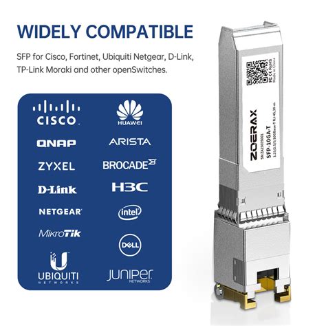Zoerax G G Gbase T Sfp To Rj Cat A Transceiver Module Auto Negotiation Ethernet