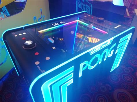 pong arcade game that uses physical pieces and no digital screen r