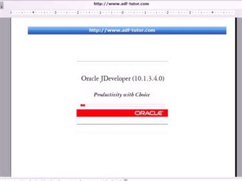 ADF Introduction To JDeveloper YouTube