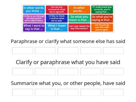 Business Clarifying Summarizing And Paraphrasing Eng For Financial