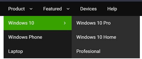 Javascript Multilevel Dropdown Navigation Bar Stack Overflow