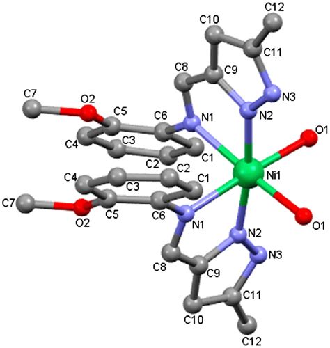 Molecular View Of 3 With Atom Numbering Scheme Hydrogens And Anions