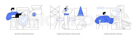 Construction Security Services Abstract Concept Vector Illustrations Stock Vector Colourbox