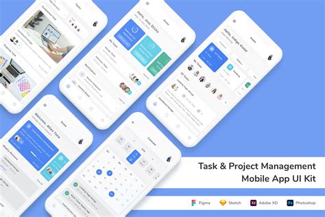task and project management mobile app ui graphic by betush · creative