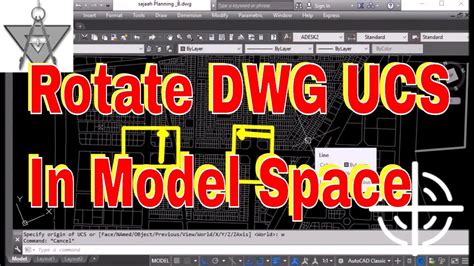 auotcad cad ucs rotate in model space rotate view in model space