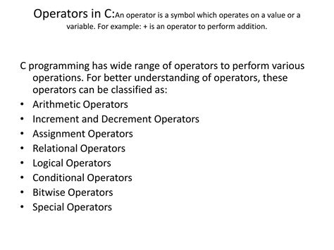 Basics Of C Ppt Programming Languages Computing