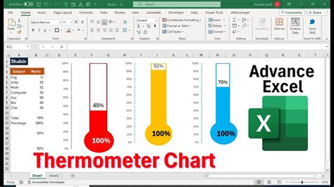 How To Create A Thermometer Chart In Excel For Beginners Youtube