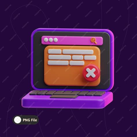 Premium Psd Coding Error Illustration 3d