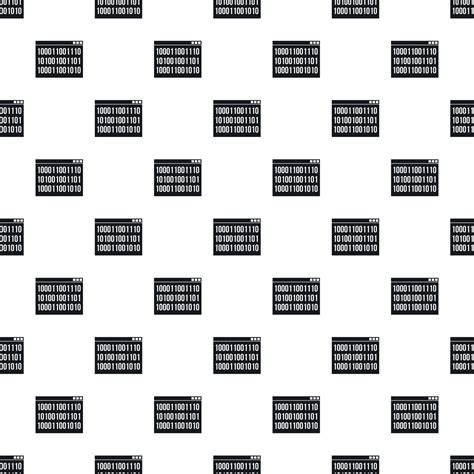 Binary Code On Screen Pattern Simple Style 15246442 Vector Art At Vecteezy