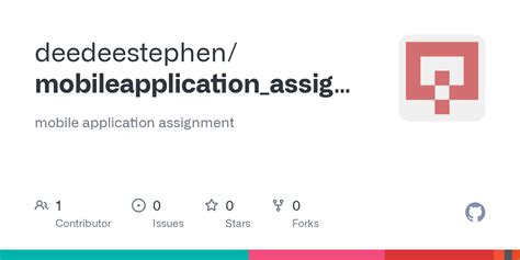 Github Deedeestephenmobileapplicationassignment Mobile Application