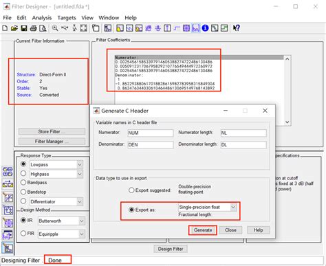 Matlab的filter Designer工具设计二阶低通滤波器matlab Filterdesigner生成滤波器系数 Csdn博客