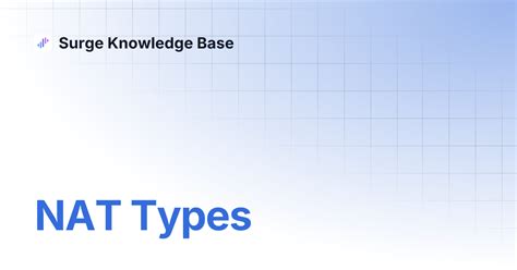 NAT Types Surge Knowledge Base