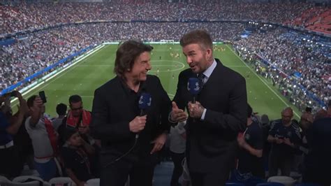 Tom Cruise David Beckham Y Tom Brady Juntos En La Gran Final De La