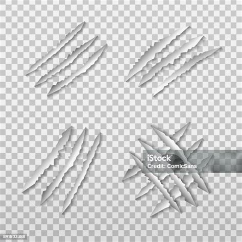 투명 한 바탕에 현실적인 격리 된 사자 발톱 스크래치의 벡터 집합입니다 투명 배경에 대한 스톡 벡터 아트 및 기타 이미지 투명 배경 할로윈 가장자리 Istock