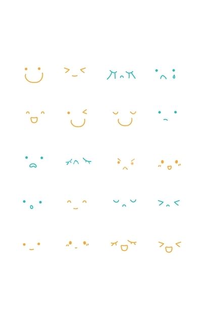 표정 이모티콘 얼굴 감정 특수문자 사진 이미지 일러스트 캘리그라피 Jolie작가