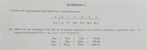 Solved The Question Is About Interpolation And Is A Proof
