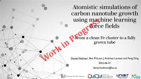Pdf Atomistic Simulations Of Carbon Nanotube Growth Using Machine Learning Force Fields From