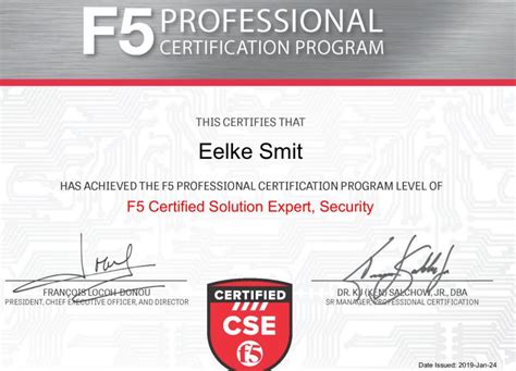Trots Deze Week Heb Ik Mijn F5 Certified Solution Expert Security F5 Cse Sec Certificering