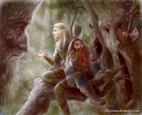 Legolas And Gimli Visit Fangorn By Alystraea On Deviantart
