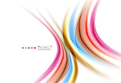 Premium Vector Multicolored Lines On White Motion Concept Abstract Background Vector