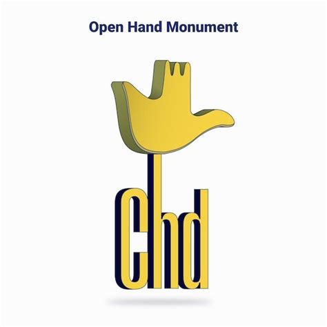 Premium Vector 3d Vector Logo For Open Hand Monument Symbol
