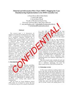 Material And Information Flow Chart MIFC Mapping For Material And Information Flow Chart